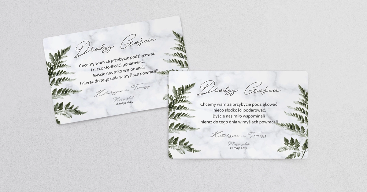 Naklejki na ciasto weselne Marble leaf Motyw 2