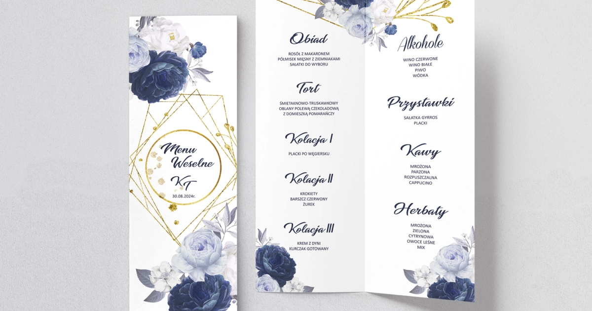 Menu Weselne Modena - Motyw 2